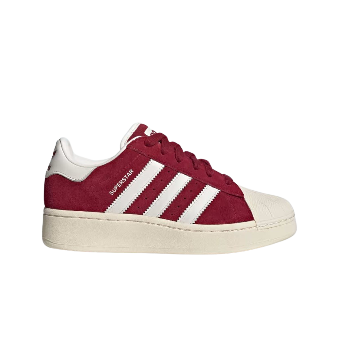 (W) 아디다스 슈퍼스타 XLG 컬리지에이트 버건디 크림 화이트 | Adidas | KREAM
