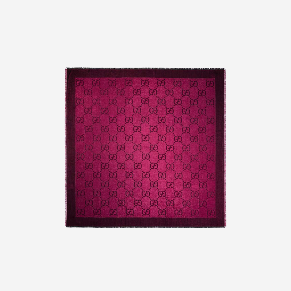 (W) 구찌 GG 라메 자카드 숄 마젠타 블랙 | Gucci | KREAM