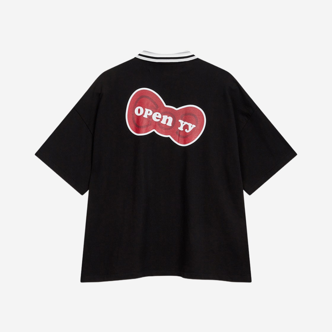 오픈 Yy x 헬로 키티 카라 티셔츠 블랙 | Open Yy | KREAM