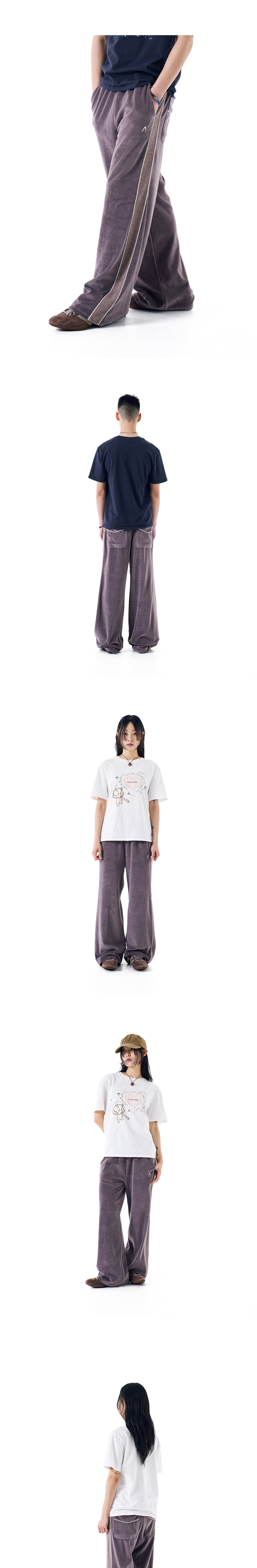 아캄 웨스턴 파이핑 트랙 팬츠 애쉬 브라운 | AAKAM | KREAM