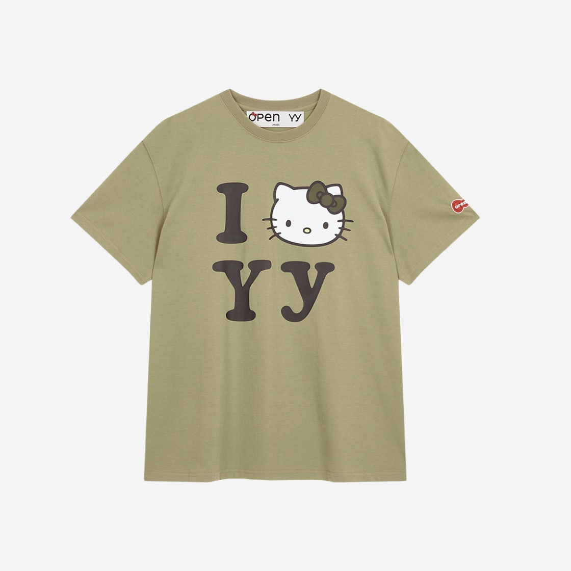 오픈 Yy x 헬로 키티 티셔츠 카키 - 익스클루시브 | Open Yy | KREAM