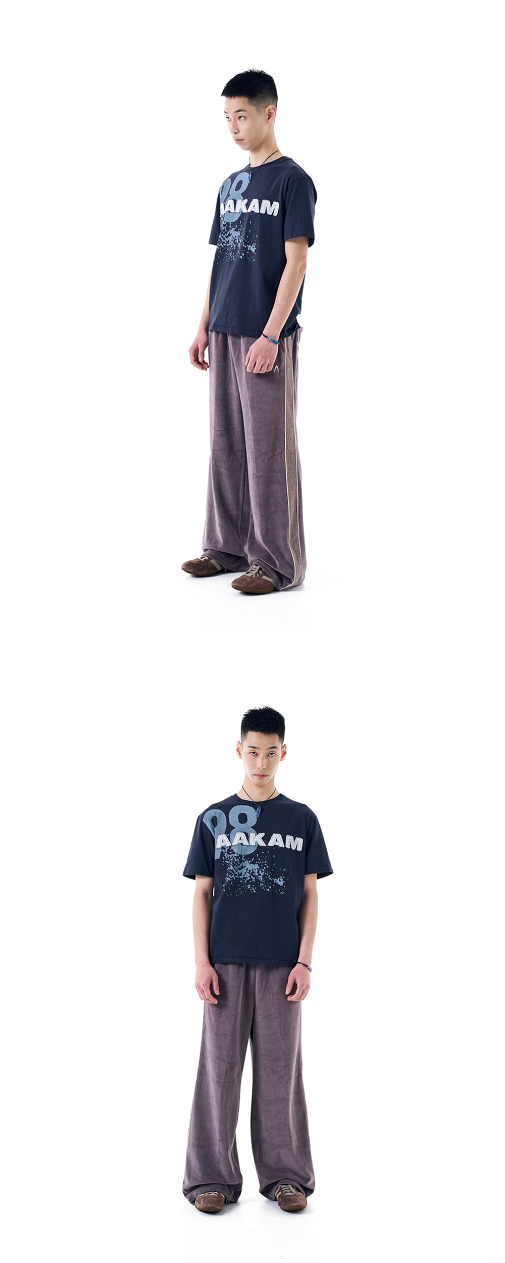 아캄 웨스턴 파이핑 트랙 팬츠 애쉬 브라운 | AAKAM | KREAM