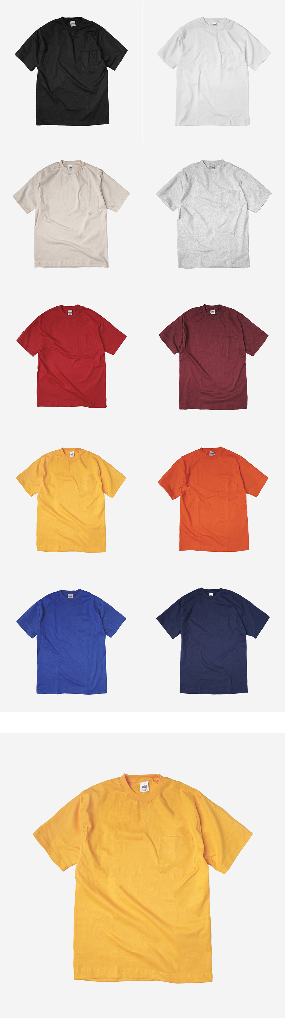 캠버 USA 맥스웨이트 포켓 티셔츠 옐로우 | Camber USA | KREAM