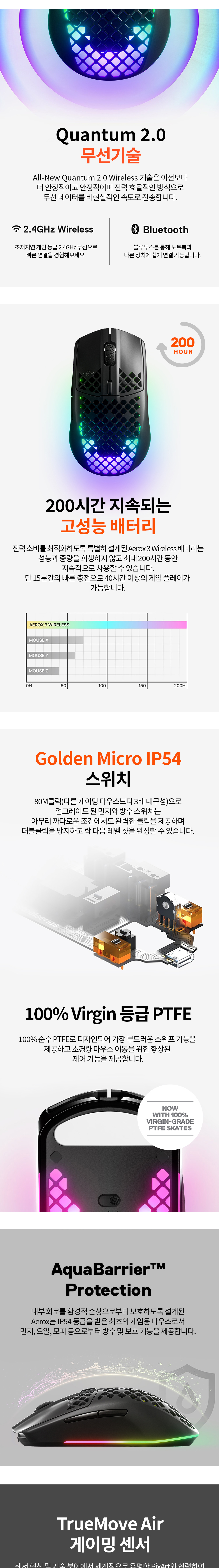 스틸시리즈 에어록스 3 2022 초경량 무선 게이밍 마우스 오닉스 | Steelseries | KREAM