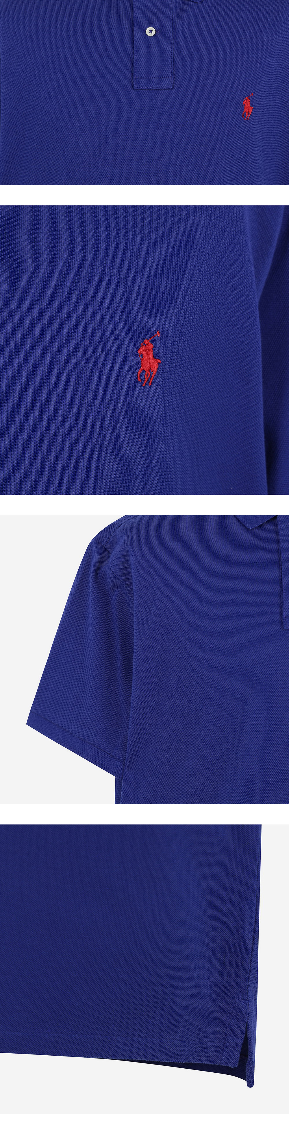 폴로 랄프 로렌 커스텀 슬림핏 메시 폴로 셔츠 헤리티지 블루 | Polo Ralph Lauren | KREAM