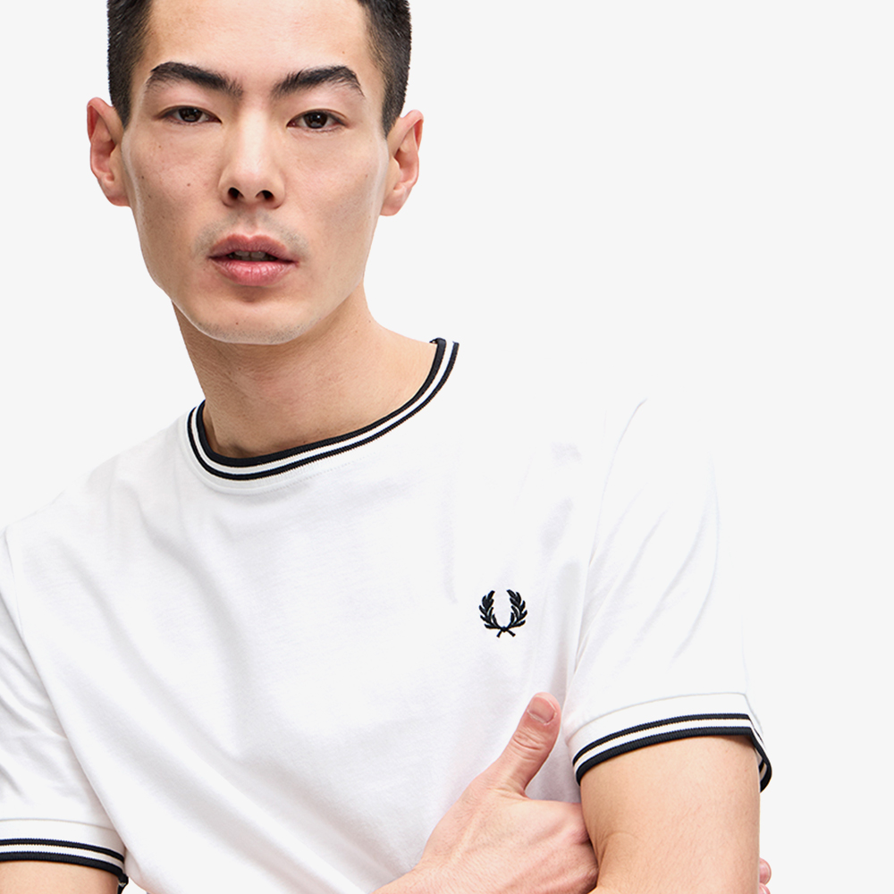 프레드페리 트윈 팁 티셔츠 (100) | Fred Perry | KREAM