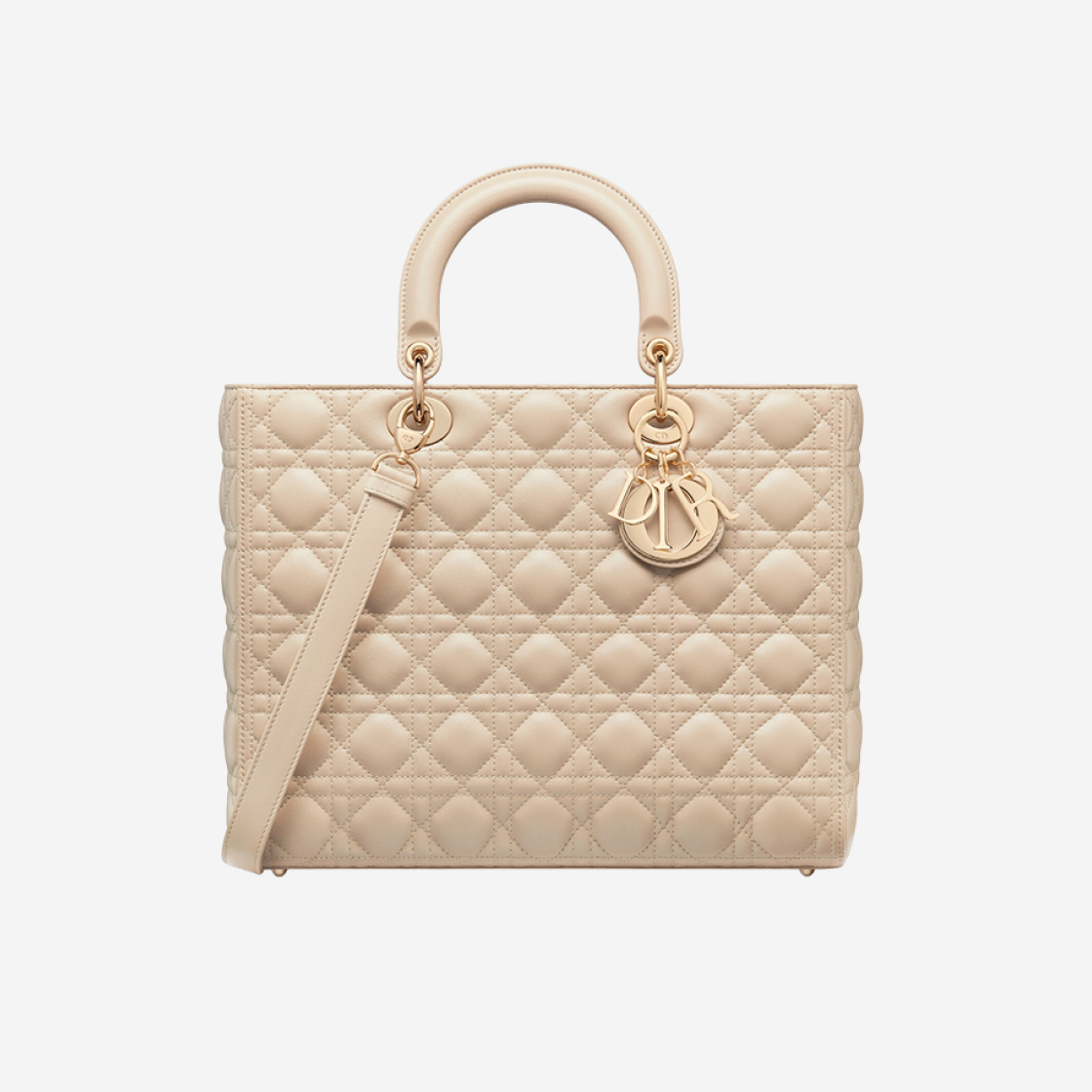 디올 라지 레이디 백 파우더 베이지 | Dior | KREAM