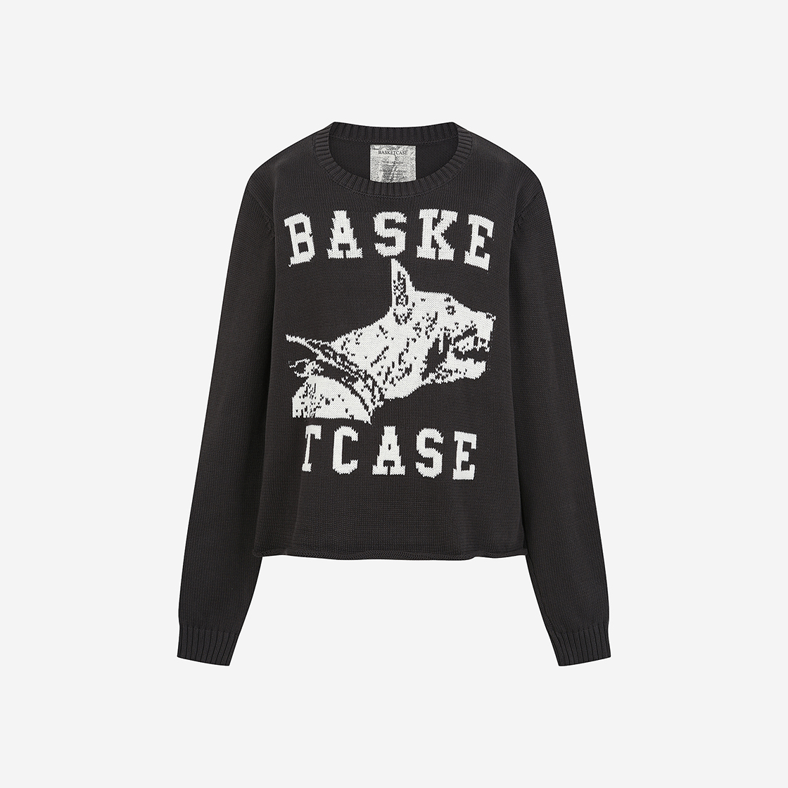 바스켓케이스 로우 컬리지 니트 스웨터 빈티지 블랙 | Basketcase | KREAM