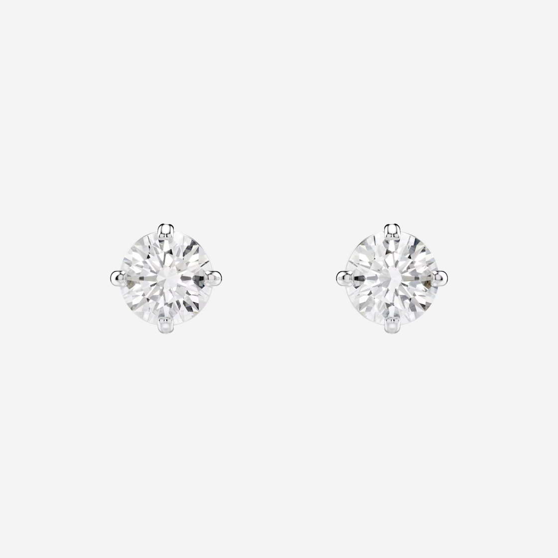 (W) 스와로브스키 어트랙트 스터드 이어링 라운드 컷 화이트 플래팅 | Swarovski | KREAM