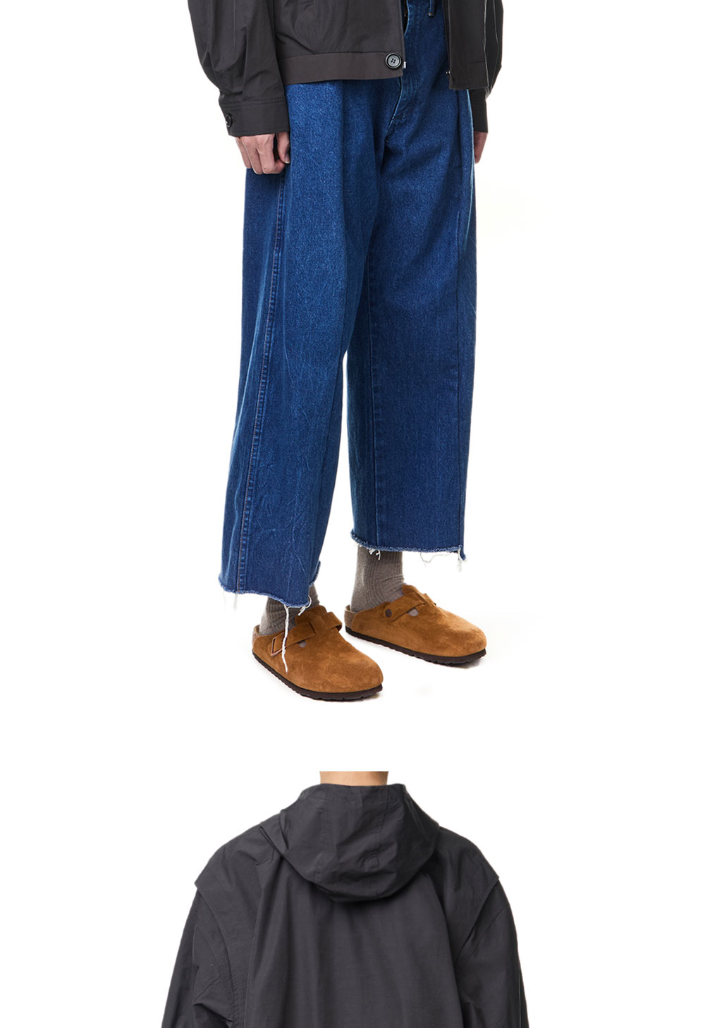 아모멘토 코튼 나일론 볼륨 점퍼 차콜 | AMOMENTO | KREAM