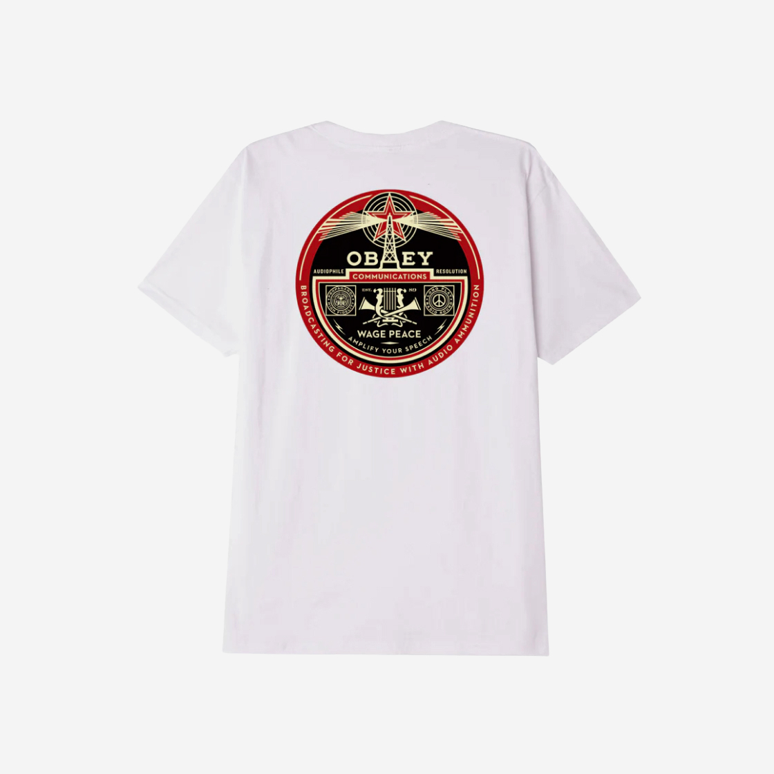 오베이 라디오 타워 클래식 티셔츠 화이트 | Obey | KREAM