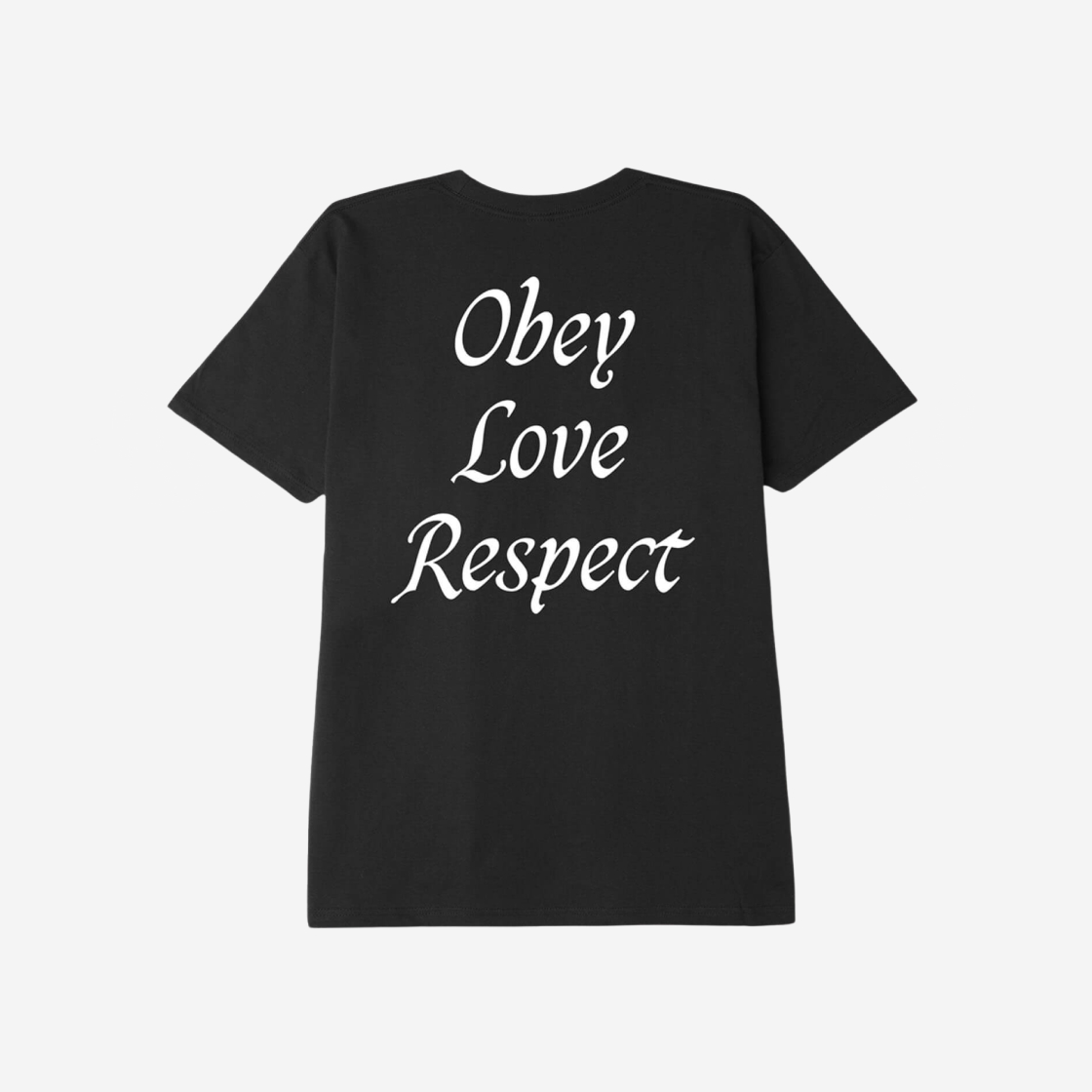오베이 러브 리스펙트 클래식 티셔츠 블랙 | Obey | KREAM