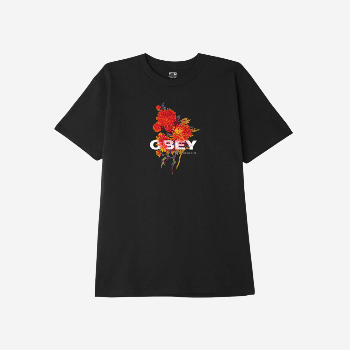 오베이 부케 클래식 티셔츠 블랙 | Obey | KREAM