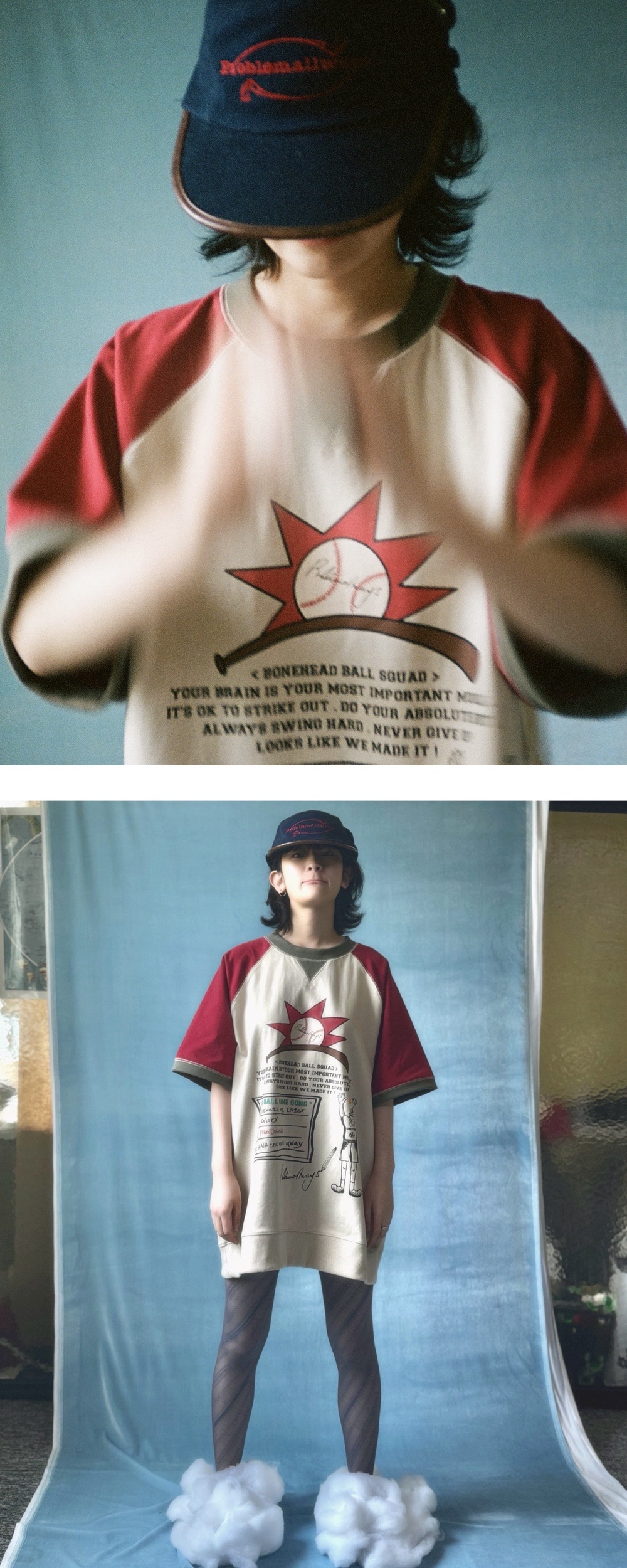 프라블럼올웨이즈 레퍼리 래글런 스웨트셔츠 베이지 | Problemallways | KREAM