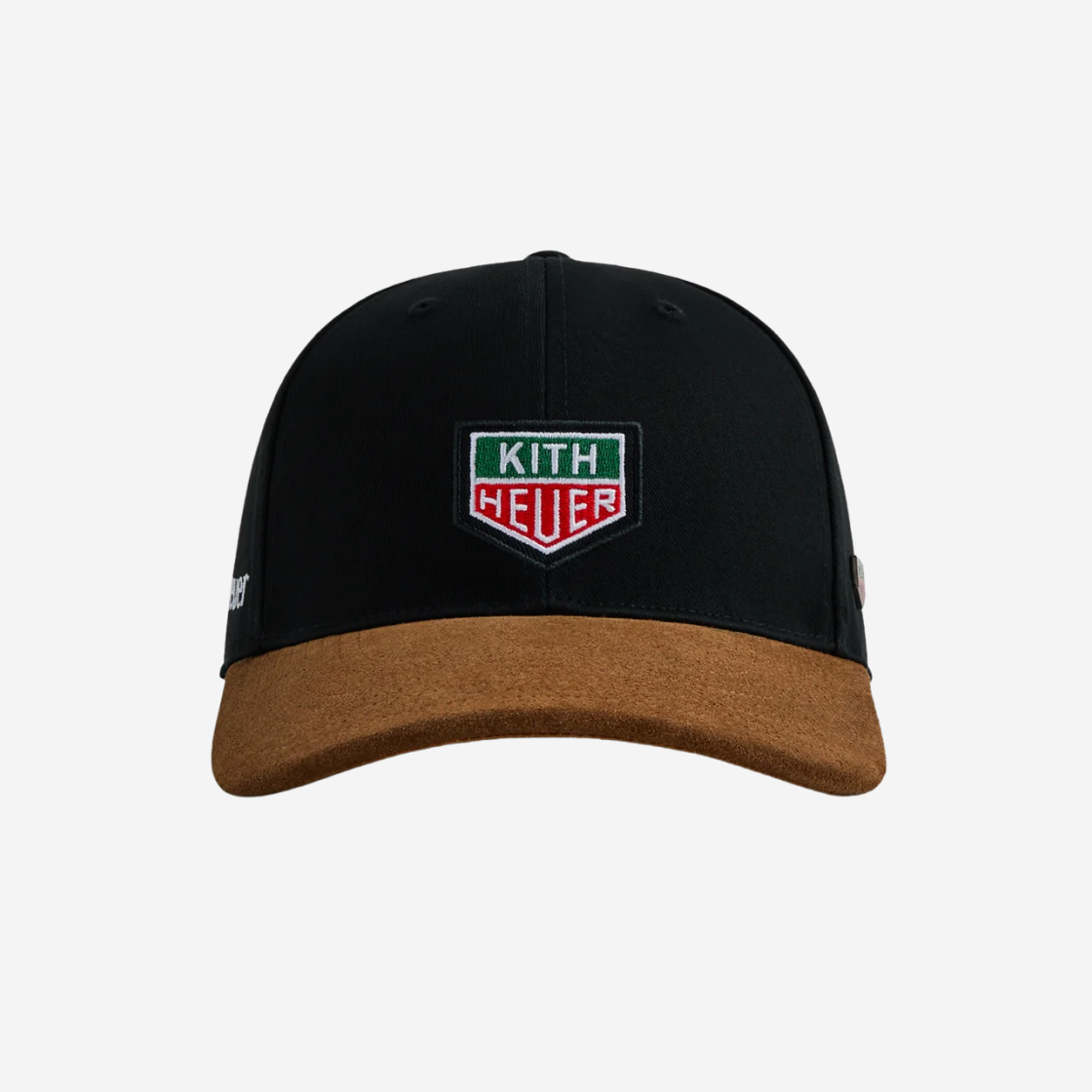 키스 x 태그 호이어 에어론 스웨이드 브림 캡 블랙 | Kith | KREAM