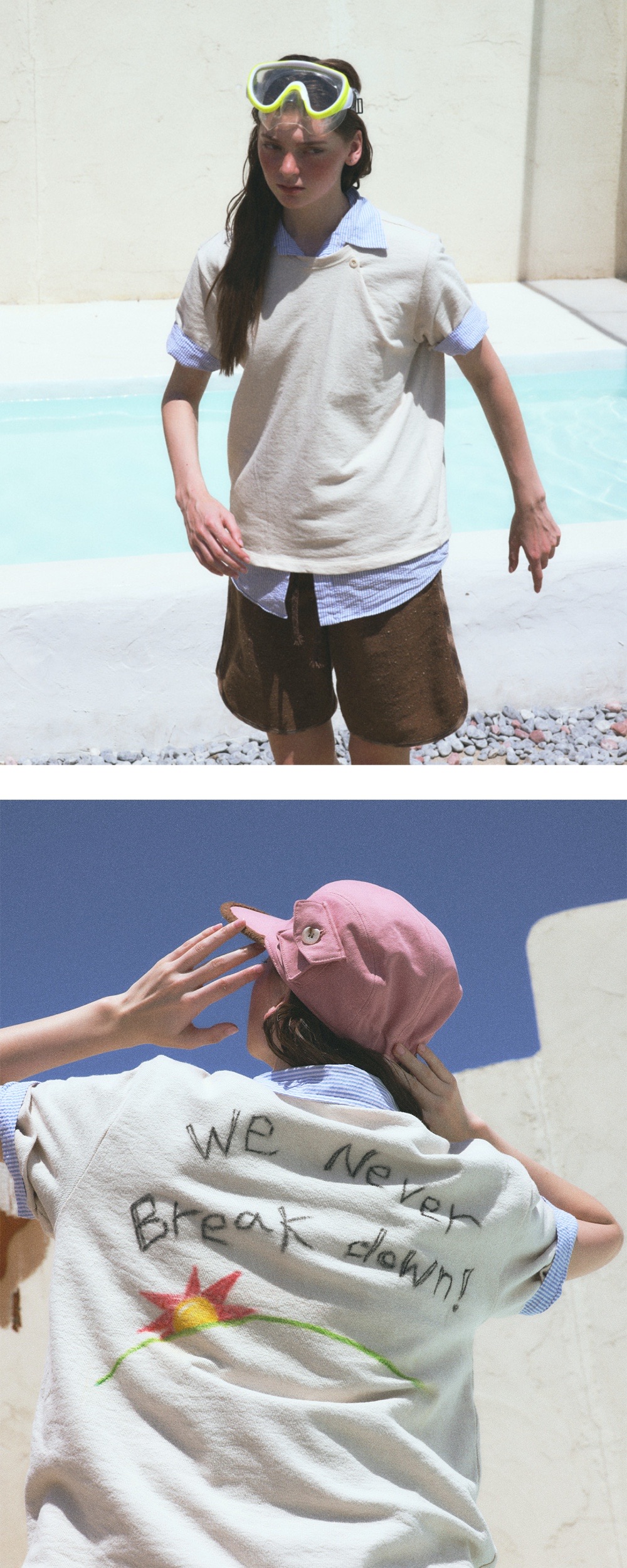 프라블럼올웨이즈 그랩디드 크레용 티셔츠 아이보리 | Problemallways | KREAM