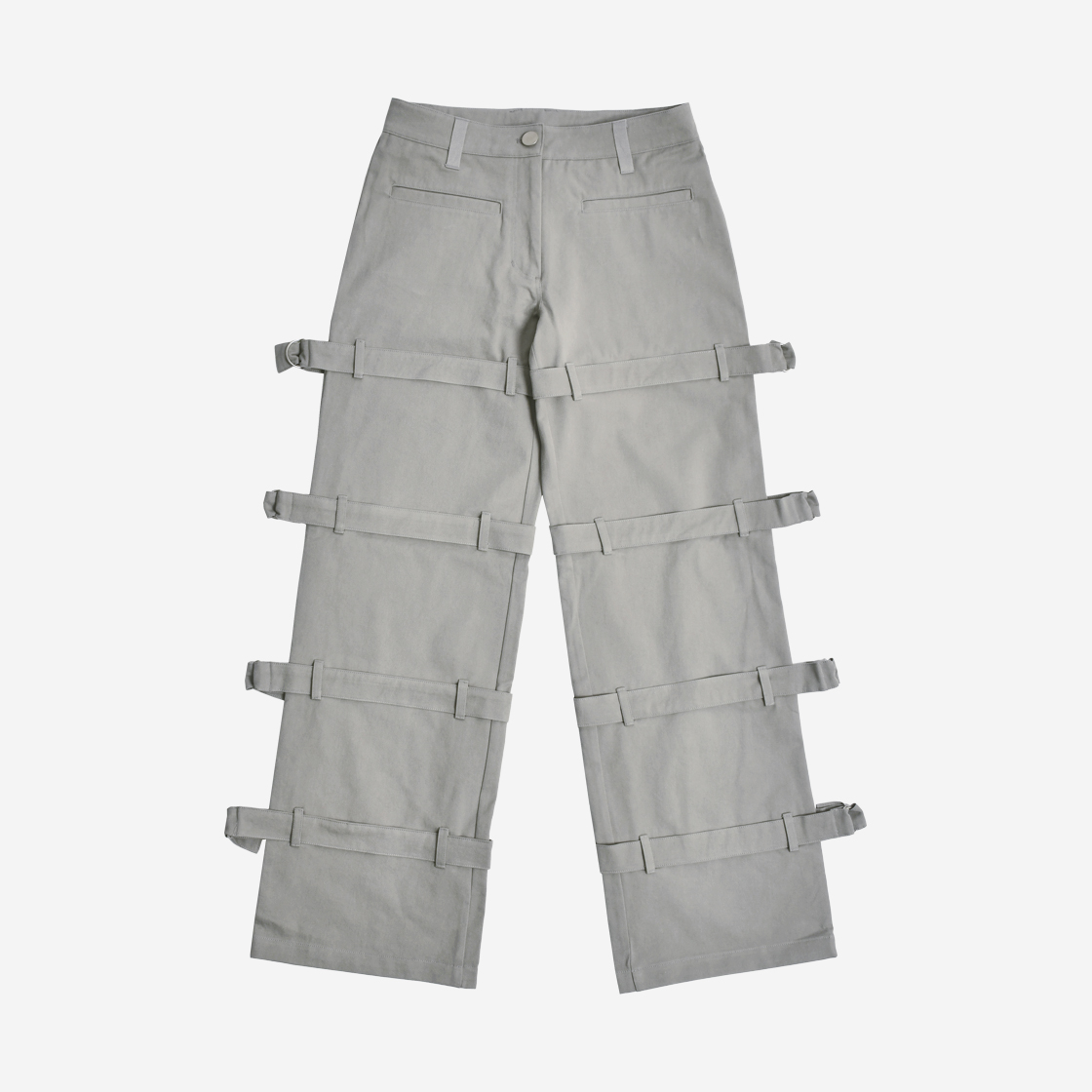 할로미늄 버클 스트랩 팬츠 그레이 | HALOMINIUM | KREAM