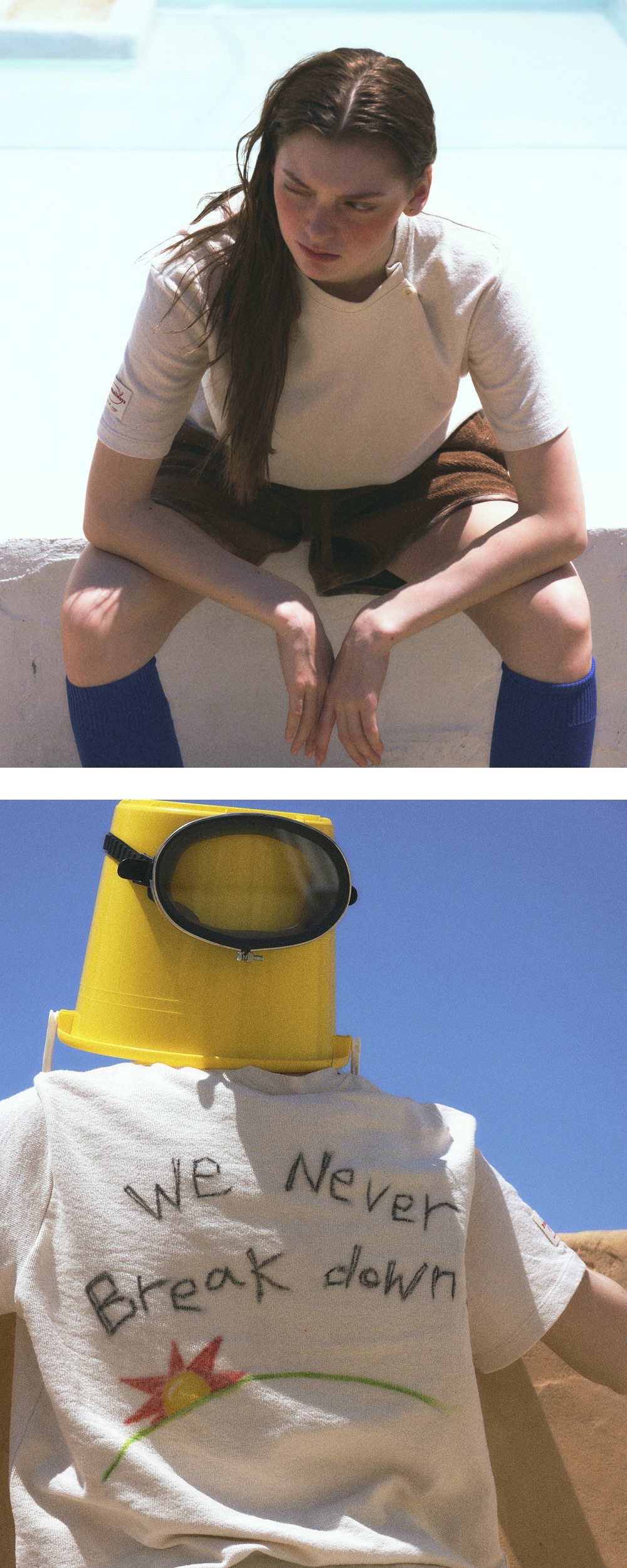 프라블럼올웨이즈 그랩디드 크레용 티셔츠 아이보리 | Problemallways | KREAM