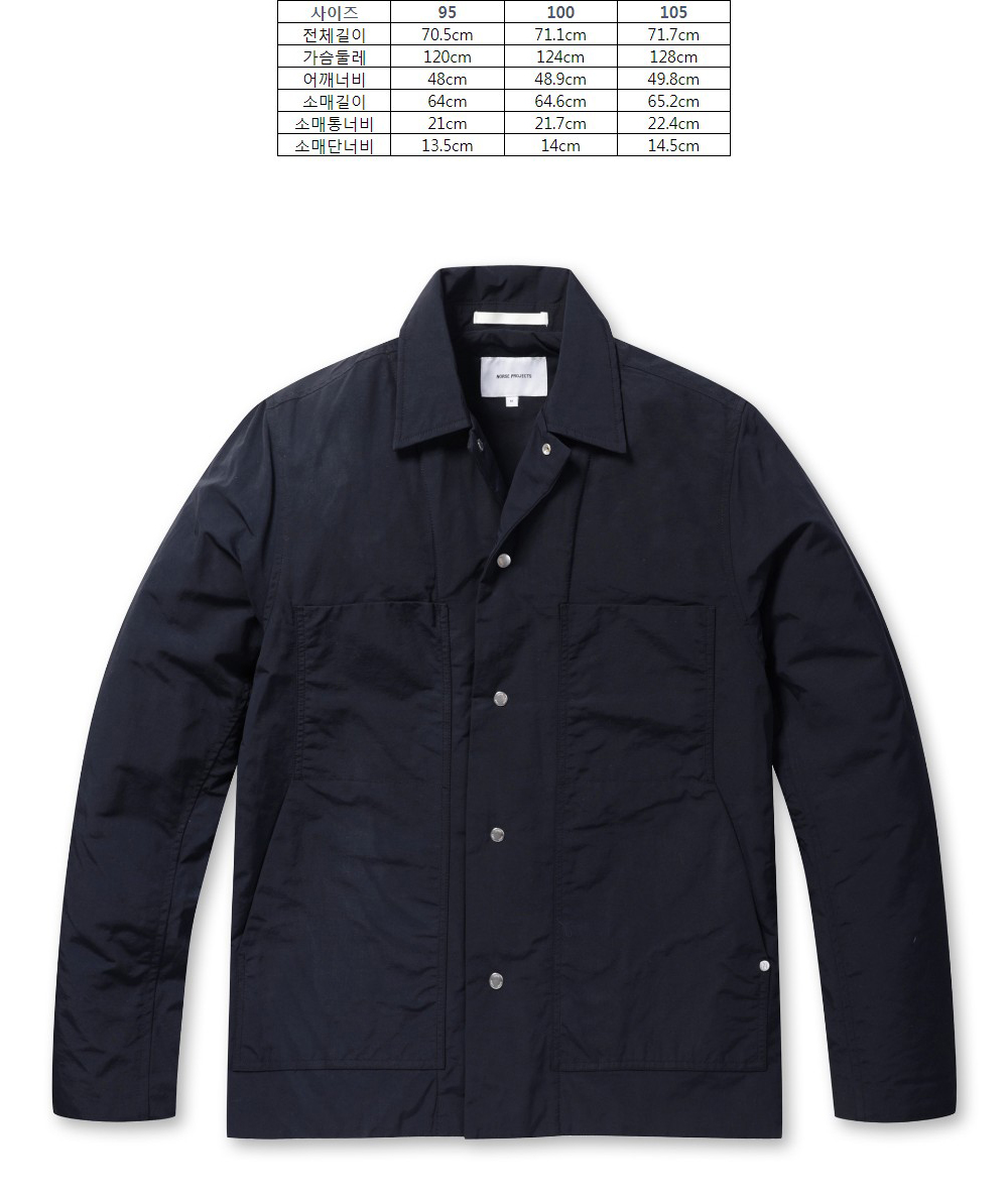 시리즈 노스 프로젝트 왁스드 나일론 인슐레이티드 자켓 네이비 | SERIES | KREAM