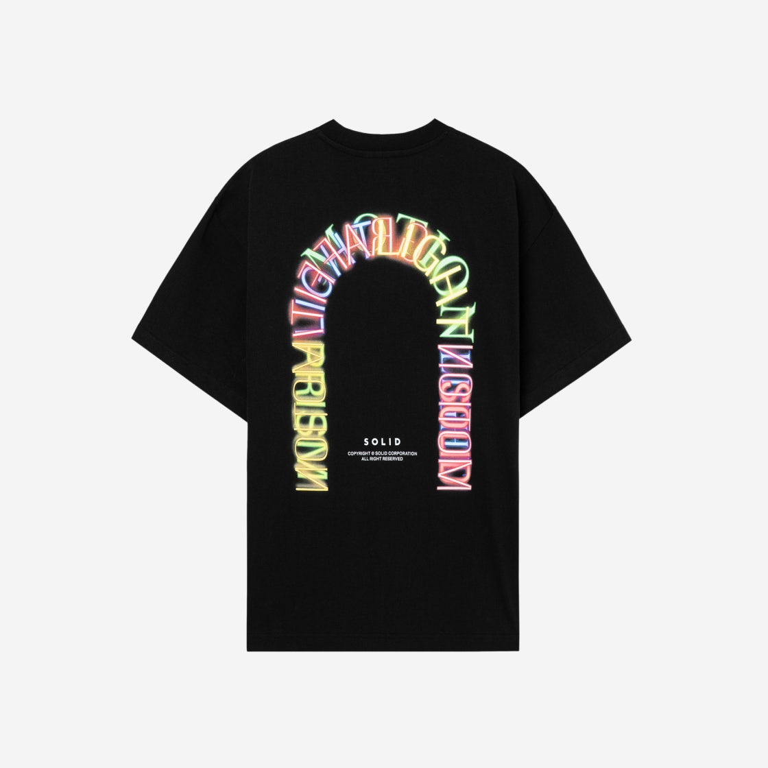 솔리드 옴므 아치 그래픽 티셔츠 블랙 - 23SS | Solid Homme | KREAM