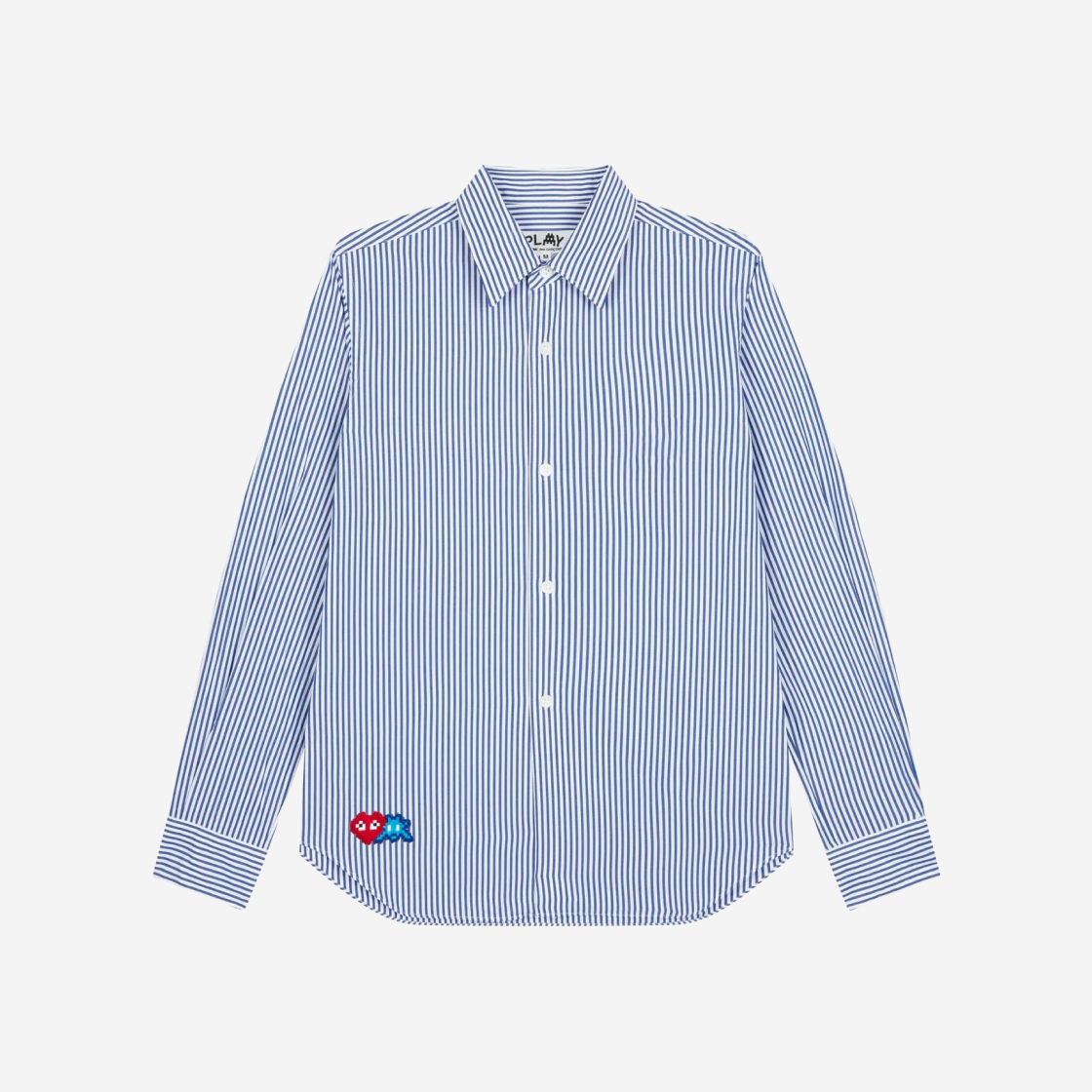 플레이 꼼데가르송 스트라이프 셔츠 블루 | Play Comme des Garcons | KREAM