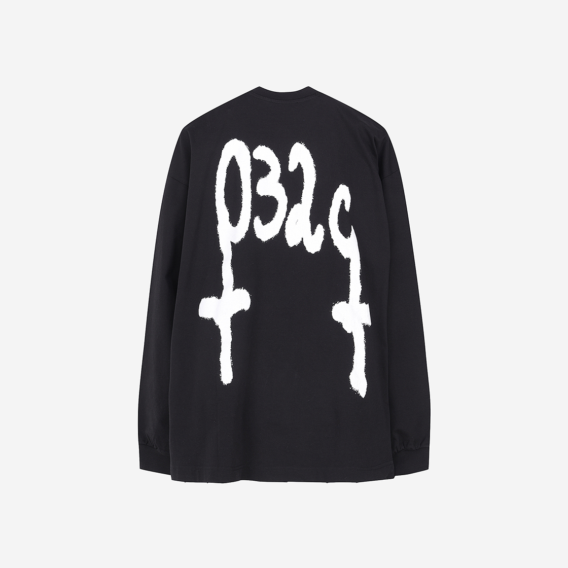 032c 메이헴 오버사이즈 롱슬리브 워시드 블랙 | 032c | KREAM