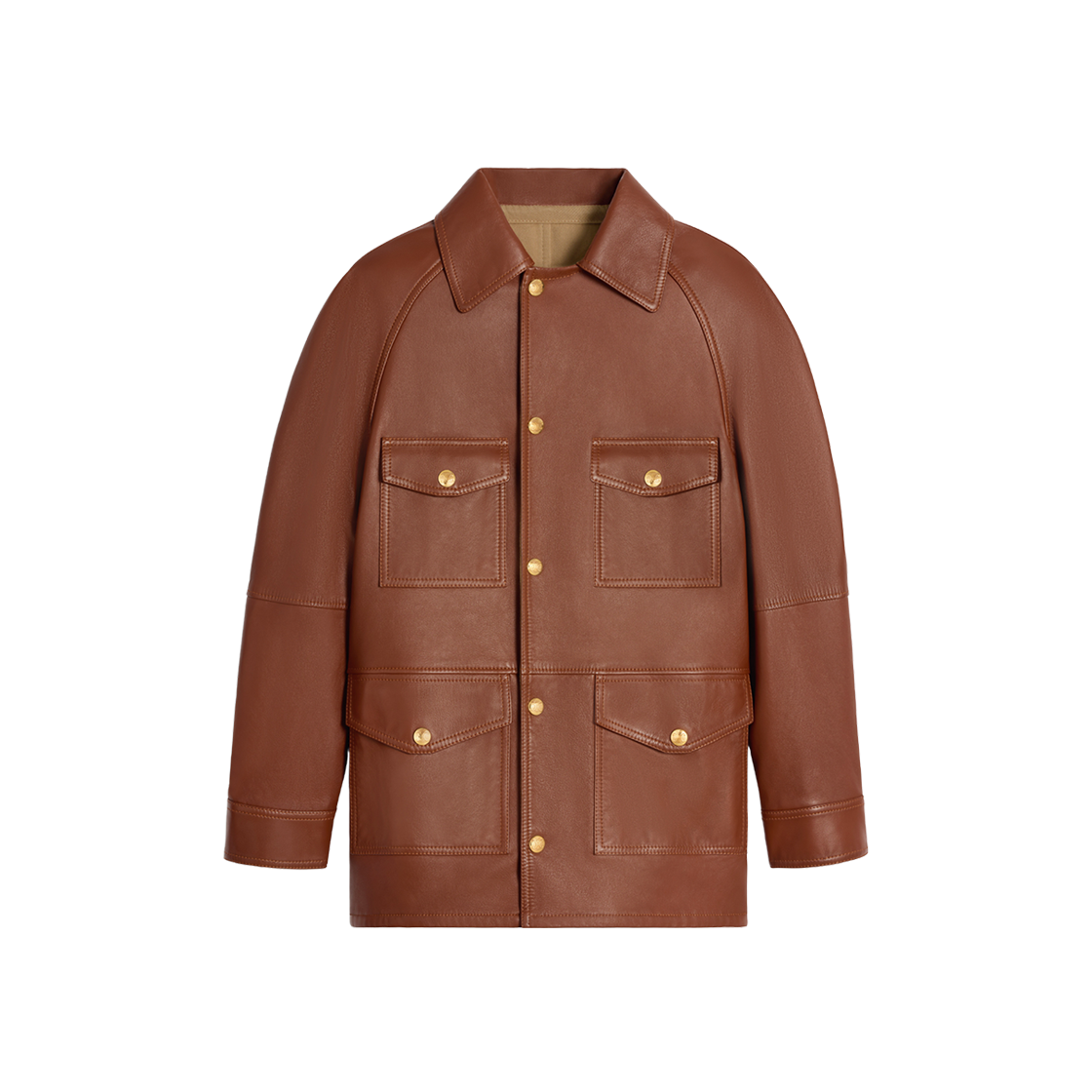 (W) 셀린느 오버사이즈 파카 소프트 램스킨 꼬냑 | Celine | KREAM