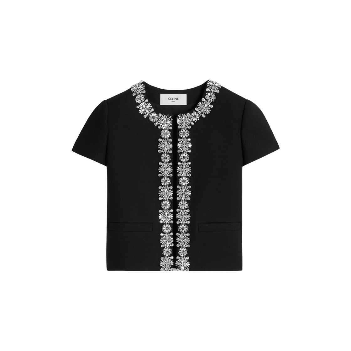 (W) 셀린느 자수 첼시 자켓 다이애그널 울 블랙 | Celine | KREAM