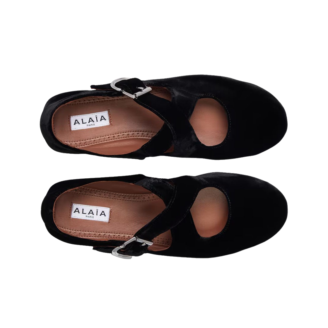 (W) 알라이아 크리스 크로스 발레 플랫 블랙 | Alaia | KREAM