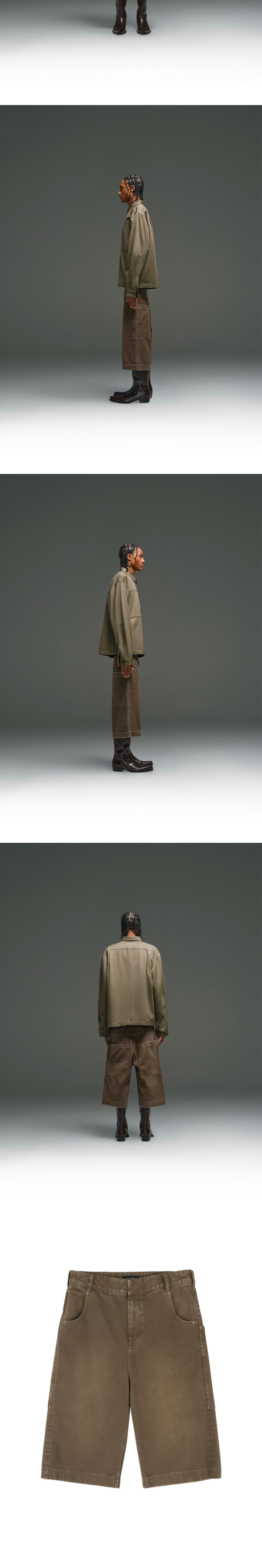 엔타이어스튜디오 D-쇼츠 밀리터리 스톤 - 24FW | Entire Studios | KREAM