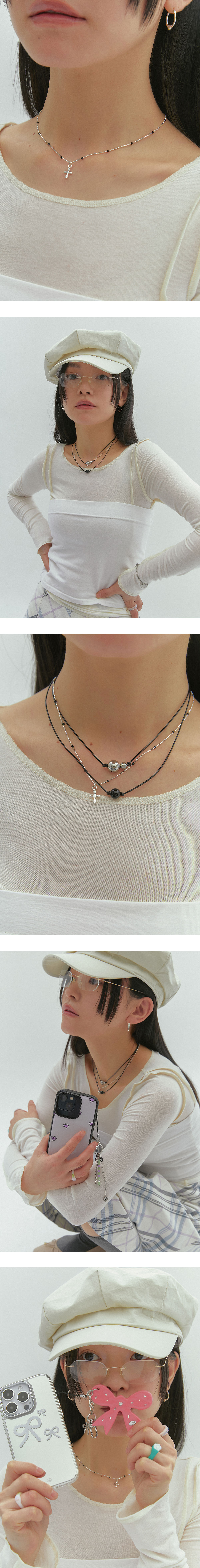 엔프프 실버 925 앵커 크로스 네크리스 | Nff | KREAM