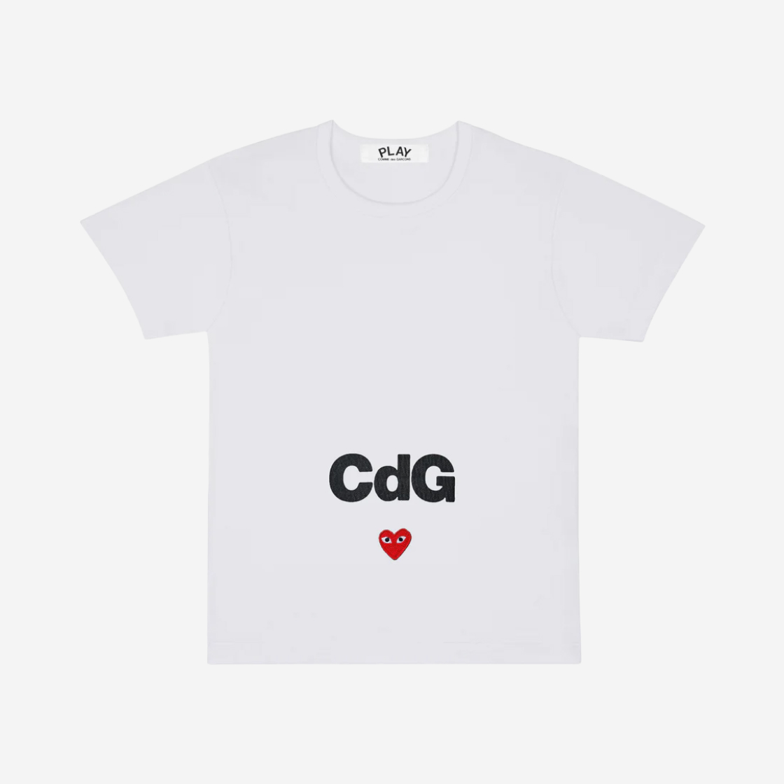 (W) 플레이 꼼데가르송 x CDG 티셔츠 화이트 | Play Comme des Garcons | KREAM