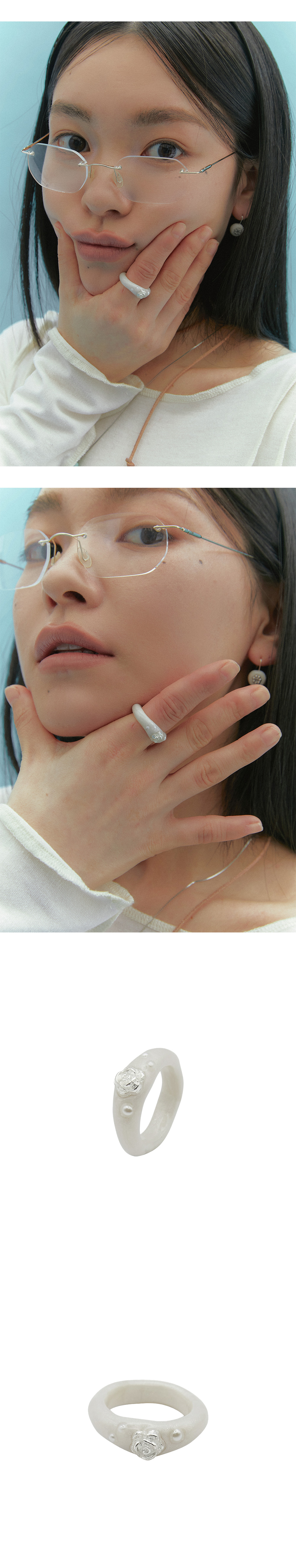 엔프프 로즈 솔리테르 링 화이트 | Nff | KREAM