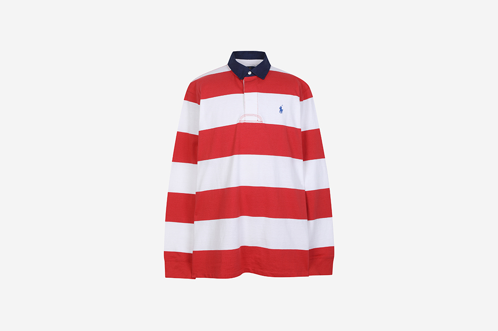 폴로 랄프 로렌 롱슬리브 럭비 폴로 셔츠 포스트 레드 화이트 | Polo Ralph Lauren | KREAM
