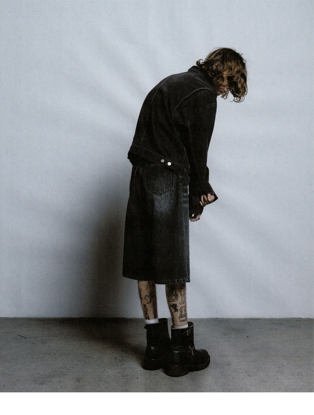 바스켓케이스 브리처 데님 쇼츠 워시드 블랙 | Basketcase | KREAM