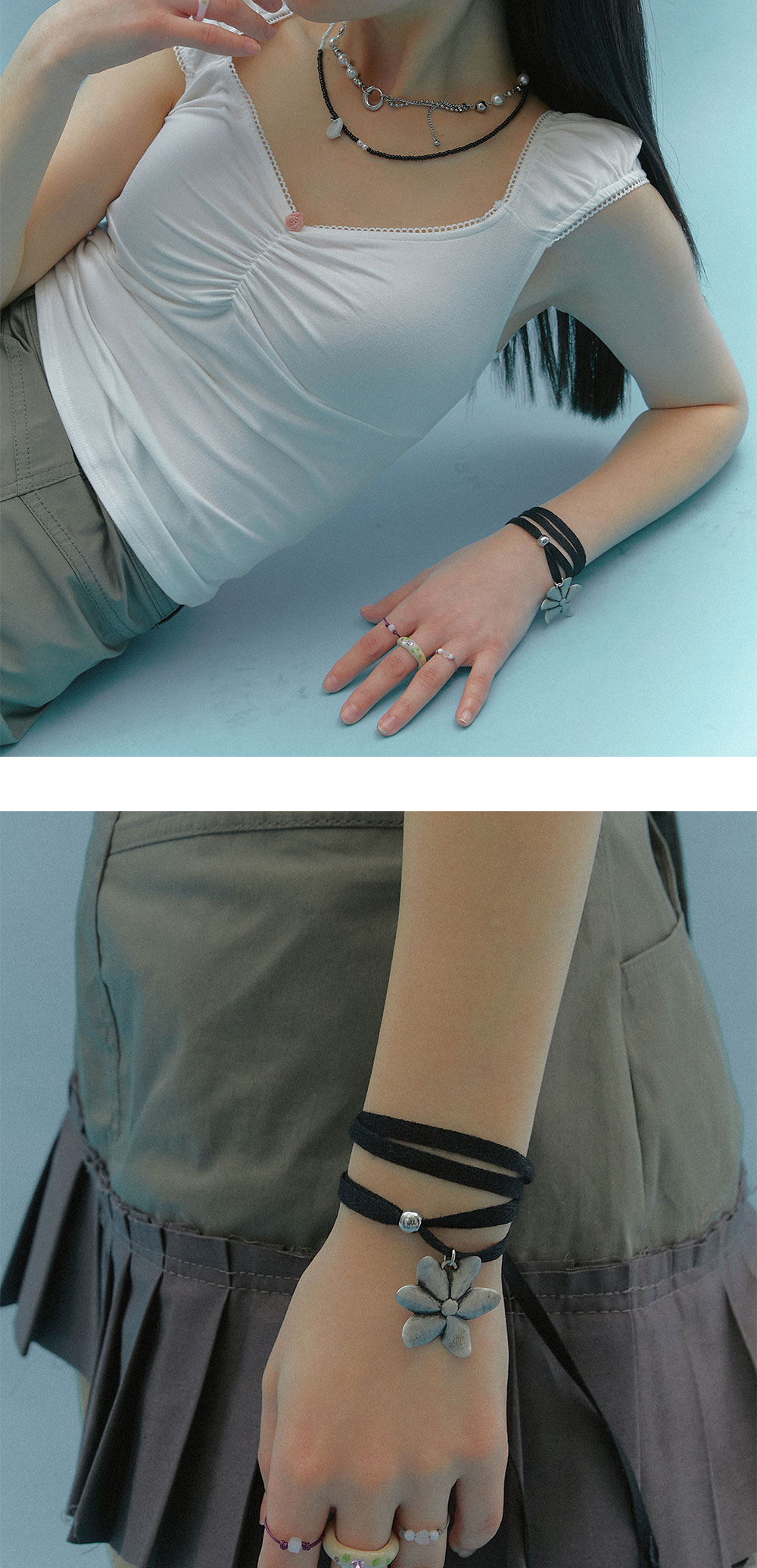 엔프프 젬 스트링 반지 세트 퍼플 | Nff | KREAM