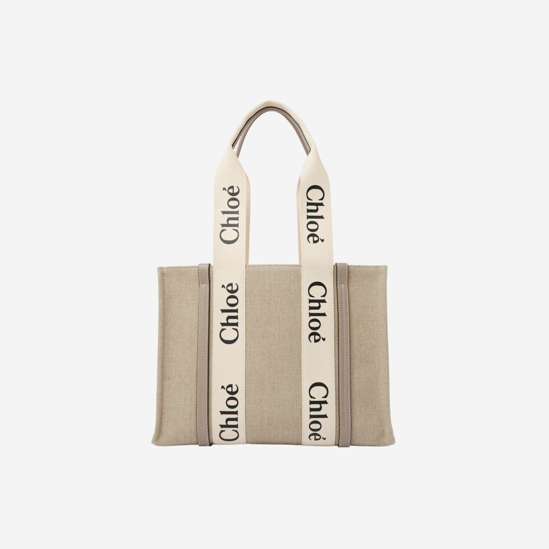 끌로에 우디 미디움 토트백 머스크 그레이 | Chloe | KREAM