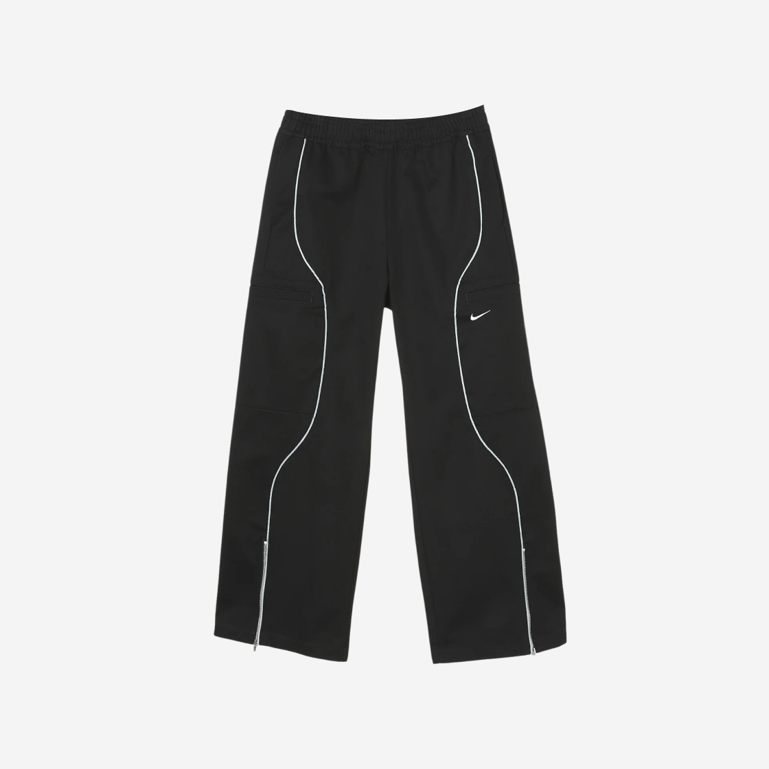 (W) 나이키 NSW 하이웨이스트 우븐 팬츠 블랙 - 아시아 | Nike | KREAM