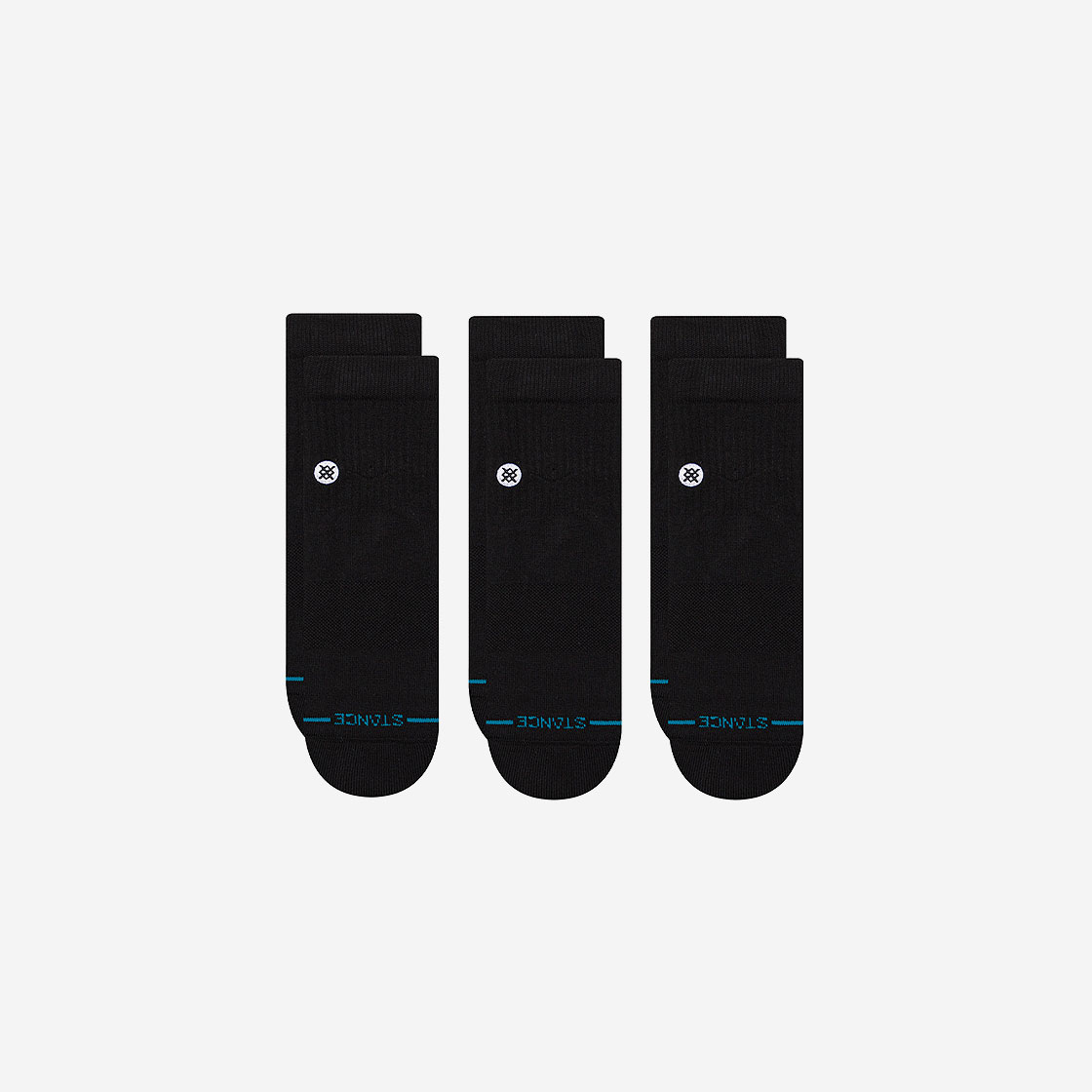 스탠스 아이콘 쿼터 3팩 블랙 | STANCE | KREAM