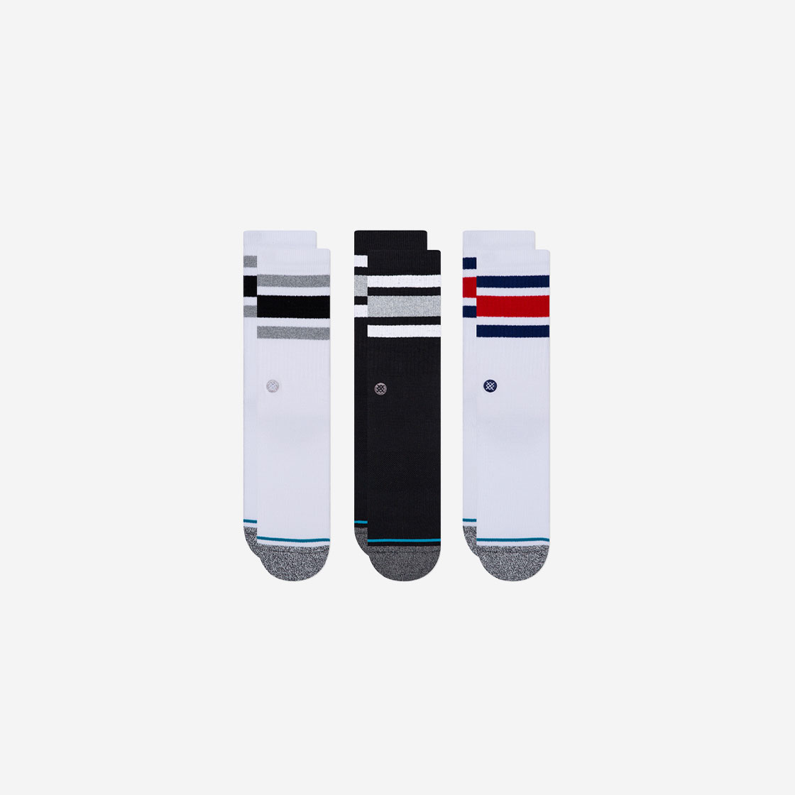스탠스 코튼 크루 3팩 멀티 | STANCE | KREAM