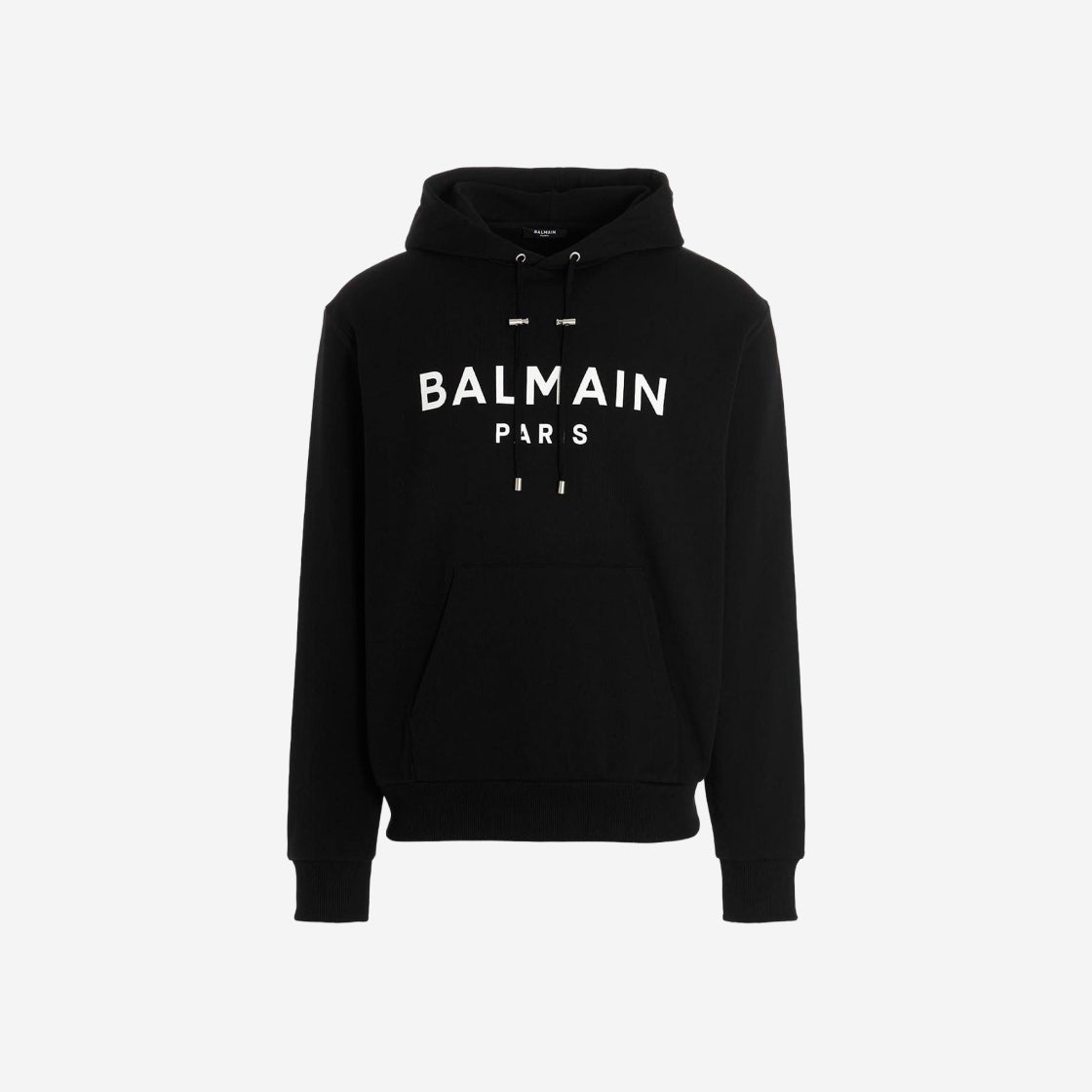 발망 파리 로고 후드 스웨트셔츠 블랙 | Balmain | KREAM