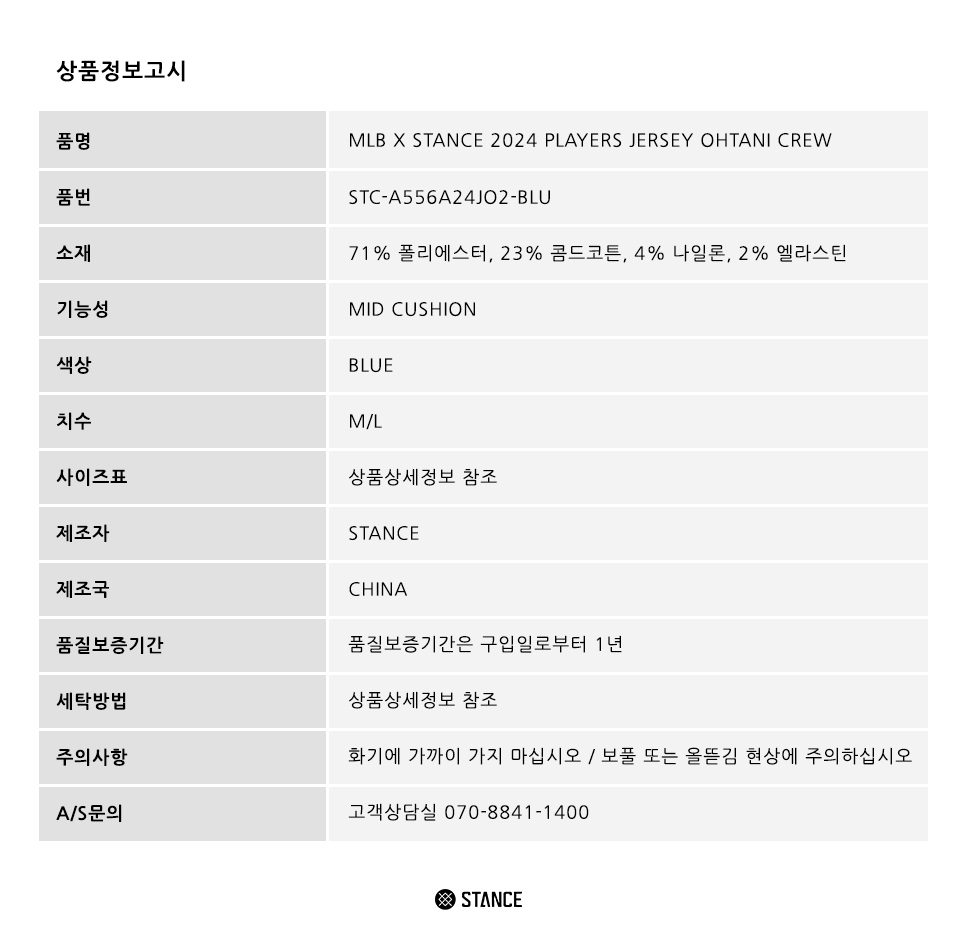 스탠스 보이드 크루 블루 | STANCE | KREAM