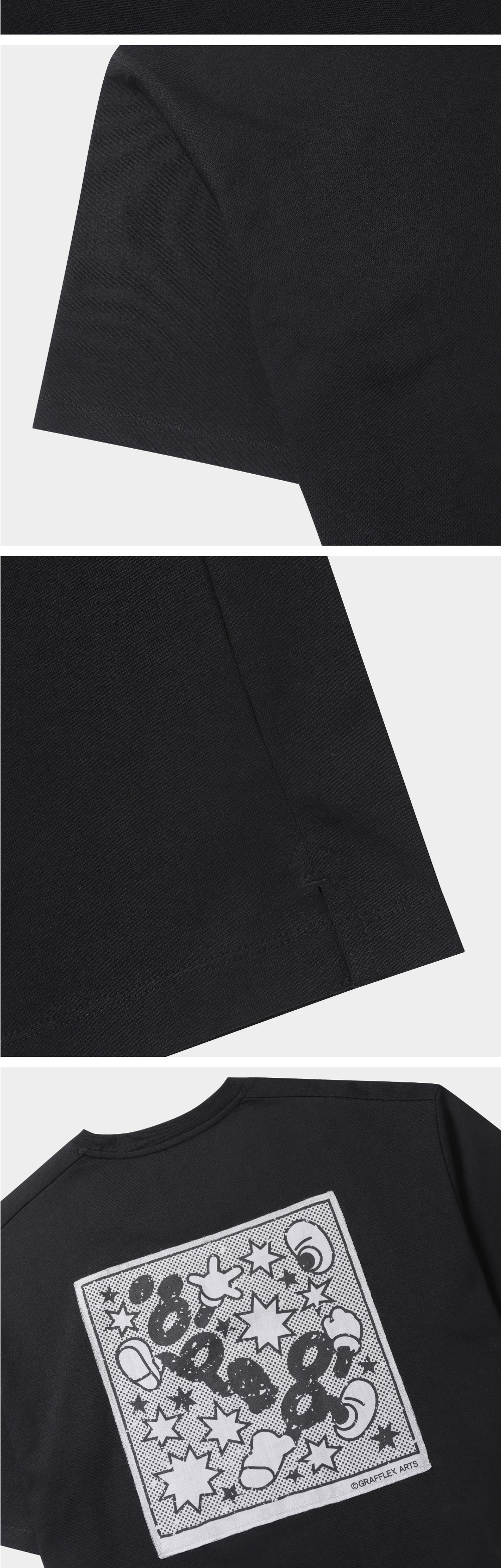 시리즈 X 그라플렉스 프린팅 텍스처 블록 티셔츠 블랙 | SERIES | KREAM