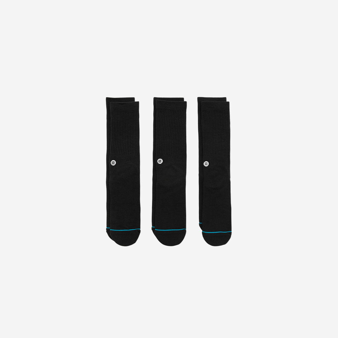 스탠스 아이콘 크루 3팩 블랙 | STANCE | KREAM