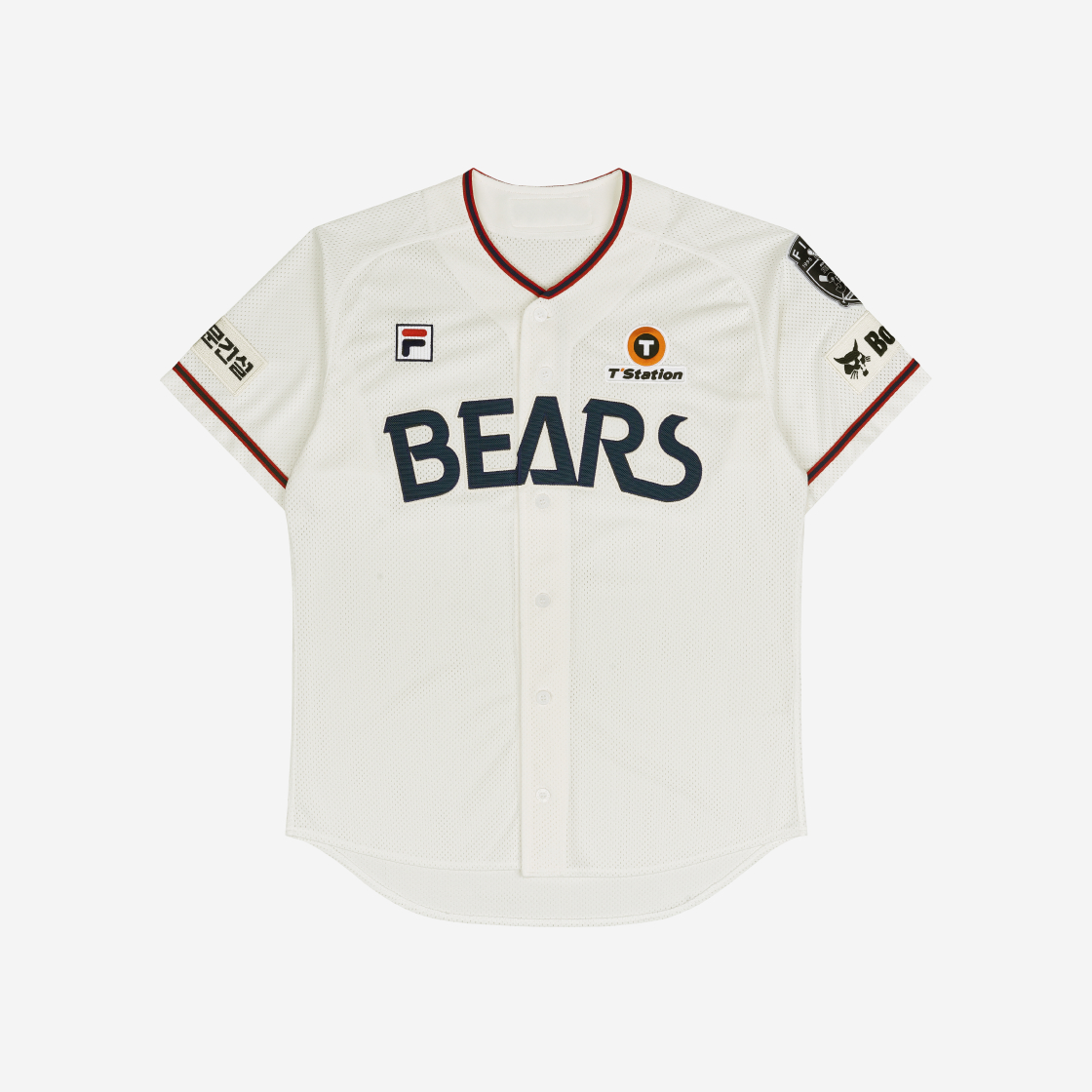두산 베어스 x 휠라 30주년 레전더리 올드 유니폼 화이트 (논 마킹 버전) | Doosan Bears | KREAM
