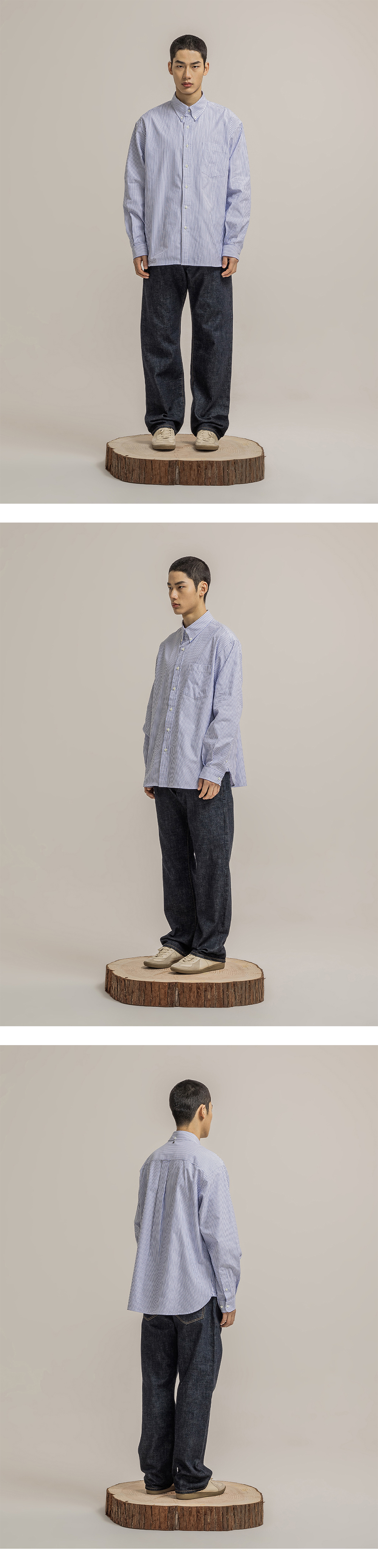 우드먼 옥스포드 버튼 다운 셔츠 스트라이프 | WOODMAN | KREAM