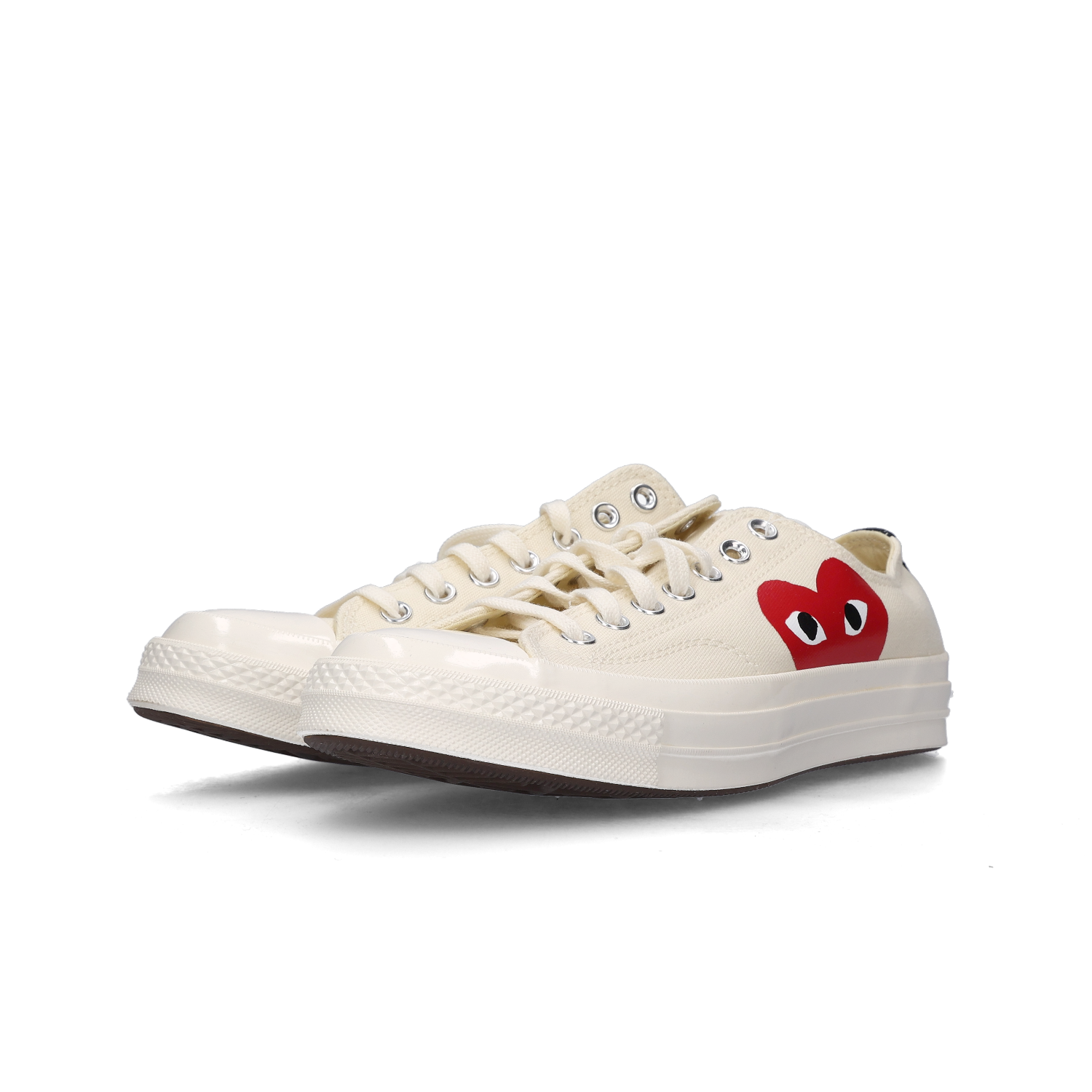 컨버스 x 플레이 꼼데가르송 척 70 로우 화이트 | KREAM