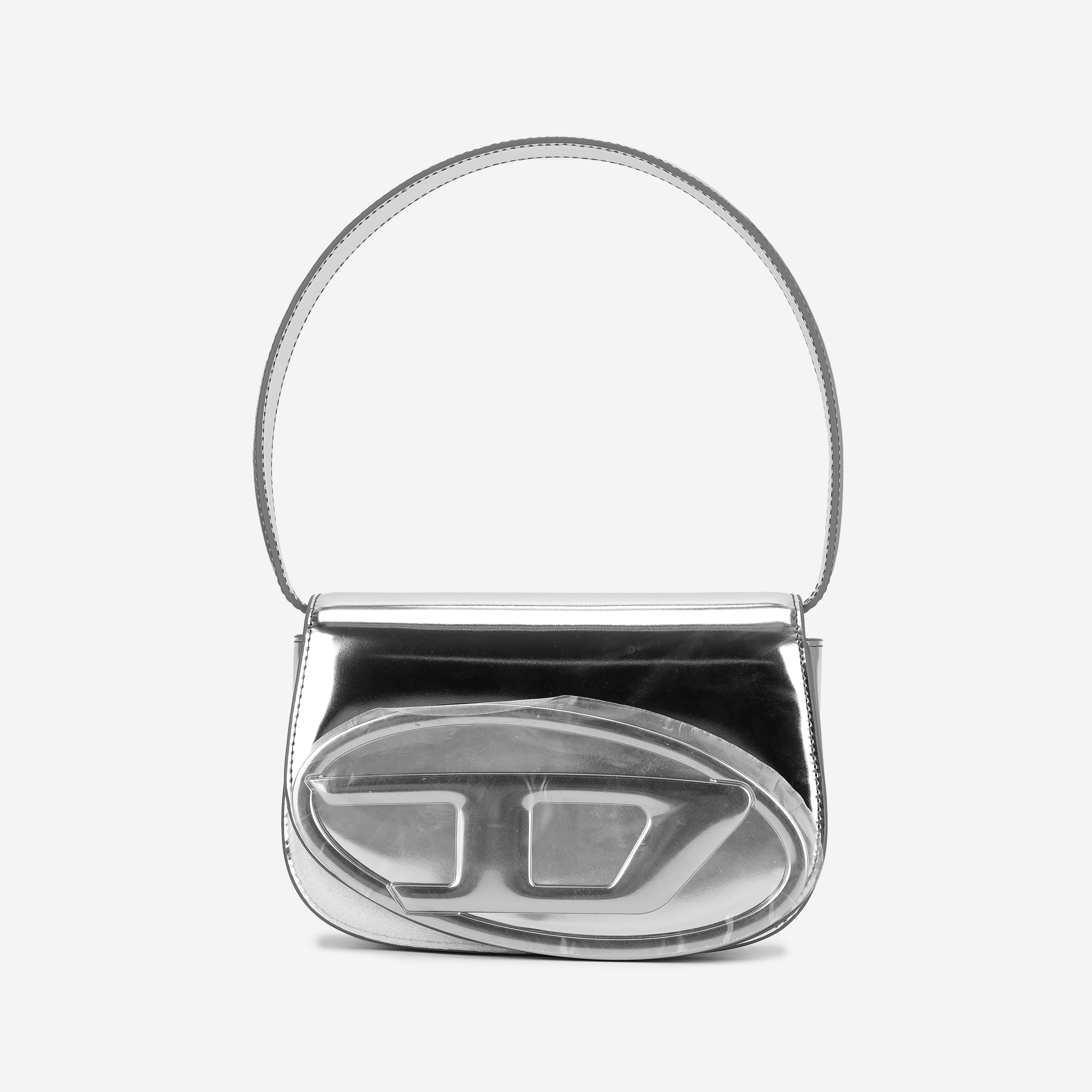 디젤 1DR 숄더백 인 미러드 레더 실버 | KREAM