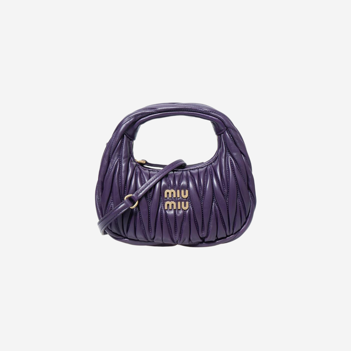 미우 미우 완더 마테라쎄 나파 가죽 호보 미니백 바이올렛 | Miu Miu | KREAM