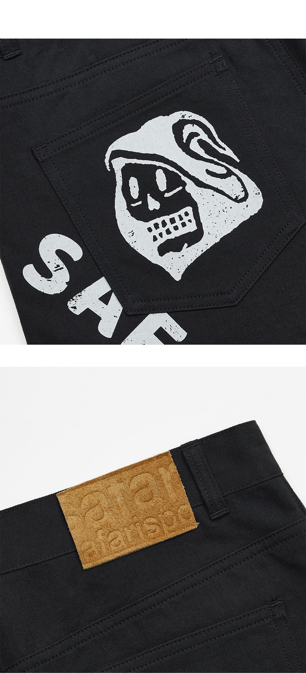 사파리스팟 멀티 스컬 스트레이트 코튼 팬츠 차콜 | Safarispot | KREAM